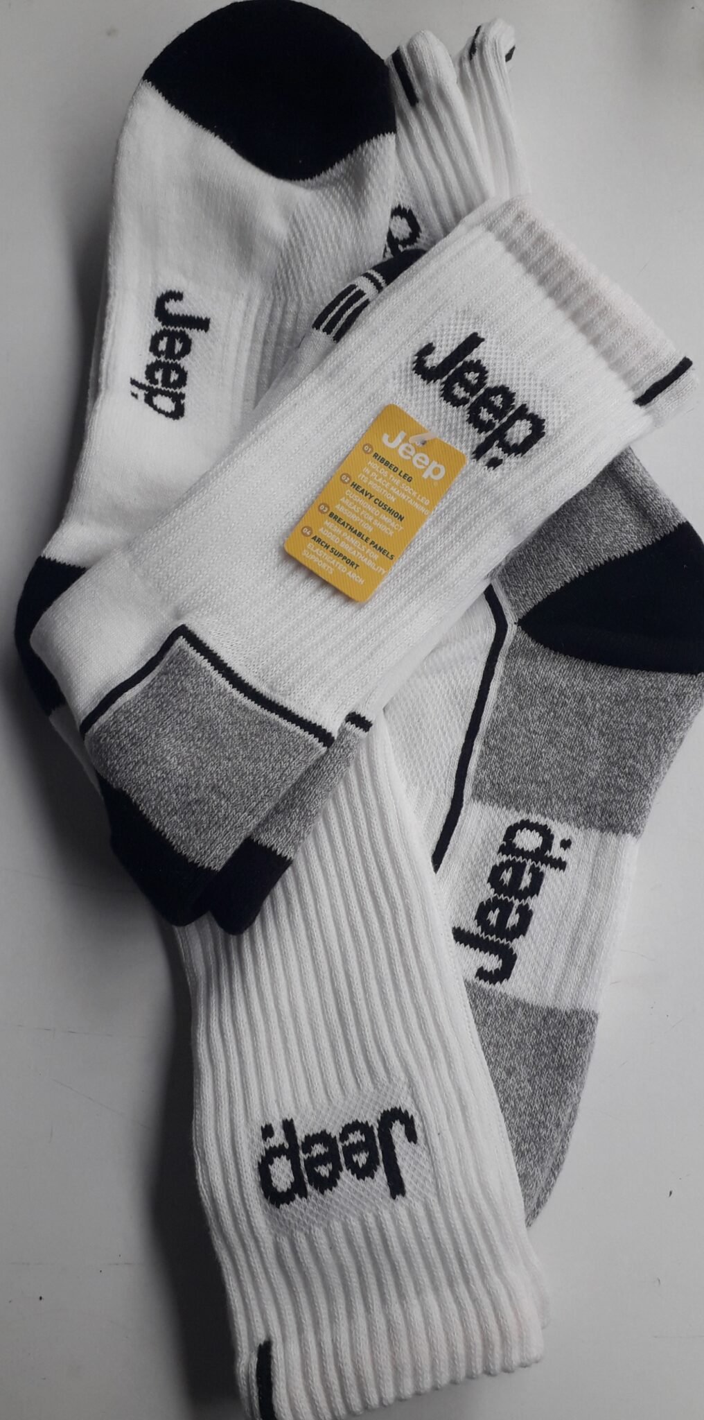 JEEP 3 PACK CREW SOCKS 7 - Barry's Menswear