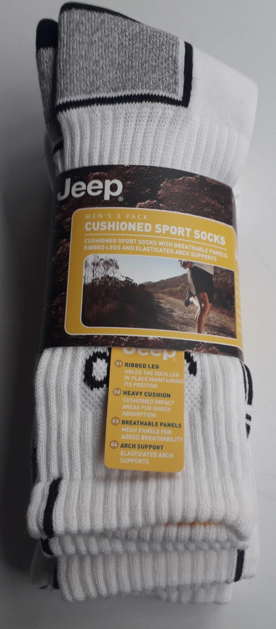 JEEP 3 PACK CREW SOCKS 7 - Barry's Menswear