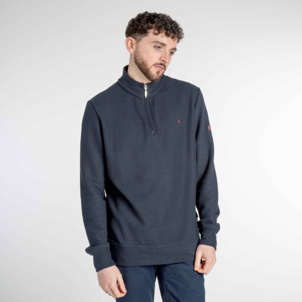 MINERAL QUARTER ZIP RIBBED - Barry's Menswear